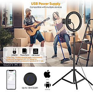 Wonew RGB Selfie Light for Phone, LED Phone Light with 360° Full Color CRI 95+ Dimmable 2500K-9900K, Video Light for Phone iPad, Laptop, Makeup, TikTok, Selfie, Vlog, Video Conference (10'')