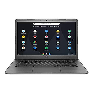 2022 HP Chromebook 14" HD Touchscreen Laptop Computer, Intel Celeron N3350 Dual-core Processor, 4GB RAM, 32GB eMMC, HD Webcam, Intel HD Graphics 500, USB-C, Chrome OS, Gray, 32GB SnowBell USB Card