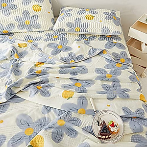 Latex Sleeping Mat Pillowcase Cooling Mattress Mat Cover Set Soft Fine Stitching Breathable IrritationFree FadeResistant for Summer (Type 1 Sleeping Mat 180x200cm / 70.9x78.7in)