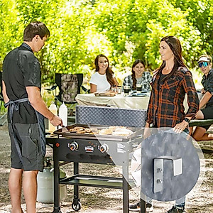 Grill Covers for 36 inch Blackstone Griddle, 36” Griddle Grill Lid Hard Cover Waterproof Aluminum with Stainless Steel Handle Diamond Plate Front or Rear Grease Griddle Accessories