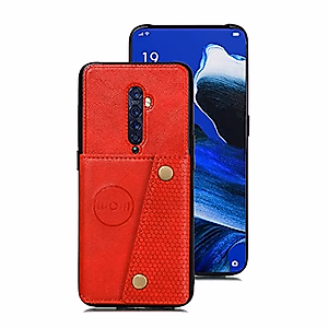 Smartphone Flip Cases Wallet Case Compatible with Oppo Reno 2, Leather Case with Card Holder, Double Magnetic Clasp and Durable Shockproof Cover Compatible with Oppo Reno2,Magnetic Phone Case Compatib