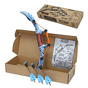 Zing Avatar Na'vi Defender Bow Pack - 1 Bow and 3 Suction-Cup Arrows, Officially Licensed Role-Play Bow, Shoots Safe Arrows Over 40ft, for Outdoor or Indoor Play, Age 8 and Up