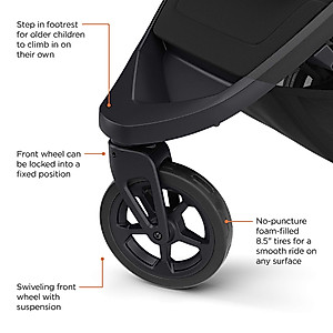 Thule Spring Stroller - Compact Baby Stroller Perfect for Everyday Use - Features 5-Point Harness, Lightweight and Compact Design, Vented Canopy, Padded Reclining Seat