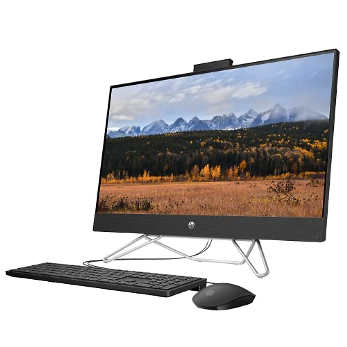 HP 27 All-in-One Desktop, 27" FHD Screen, AMD Ryzen 5 5625U Processor, 32GB DDR4 RAM, 1TB PCIe SSD, Pop-up Webcam, RJ45, HDMI, Wi-Fi 6, Wired KB & Mouse, Windows 11 Home, Black