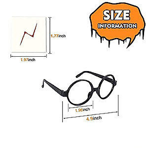 YoHold Magic Wizard Wand Making Kit DIY Craft Set with Wizard Glasses, Lightning Bolt Scar Temporary Tattoo for School Party Supplies,Magic Theme Birthday Party,Halloween Décor