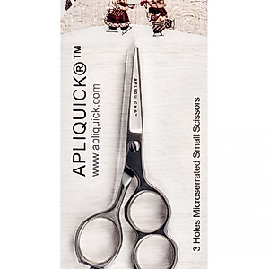 Apliquick 3 Hole Microserrated Sewing Scissors, Medium 5-1/2 Inch