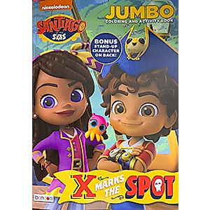 Santiago of The Seas Coloring and Activity Book with Bonus Stand-Up Character on Back - 80 Pages