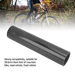 VBESTLIFE Bike Headset Spacer, 15cm 28.6mm Bike Front Fork Washer Carbon Fiber Bike Headset Fork Spacers for Road Bikes