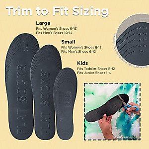 FLAT SOCKS No Show Socks, Sockless Shoe Liner, No Slipping, No Stinking, Washable Barefoot Shoe Insert for Men and Women, Sand, Small