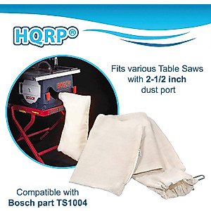 HQRP Dust Collector Bag compatible with Bosch GTS1031, GTS1041A, 4000, 4100, 4100-09 Worksite Jobsite Tablesaws