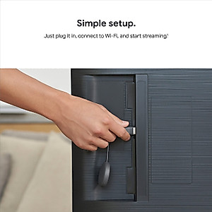 Google Chromecast - Streaming Device with HDMI Cable - Stream Shows, Music, Photos, and Sports from Your Phone to Your TV