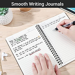 EUSOAR Spiral Lined Notebook, A5 6 packs 5.5"X8.3" 120 Pages Lined Travel Writing Notebooks Journal, Memo Notepad Sketchbook, Students College Office Business Diary Ruled Book-3Colors Covers