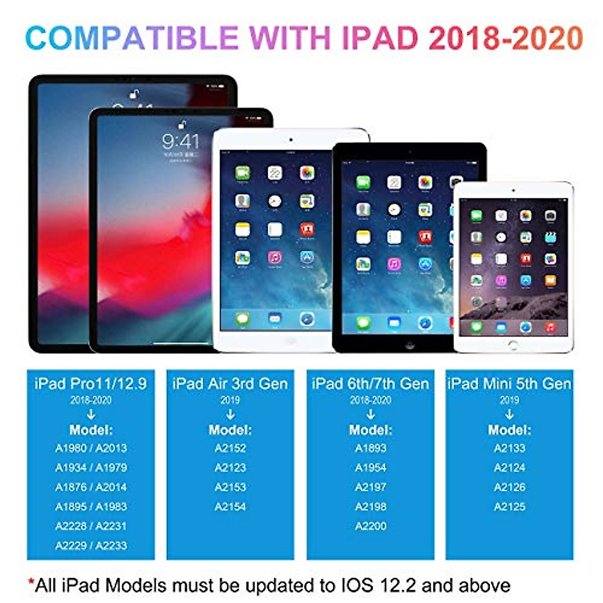 YTLUSN Stylus Pen Compatible with Apple iPad,iPad Active Pencil with No Lag,High Precision,Palm Rejection,for iPad 6th,iPad Mini 5th, iPad Air 3rd Gen, iPad Pro (11/12.9") with Precise Writing/Drawing