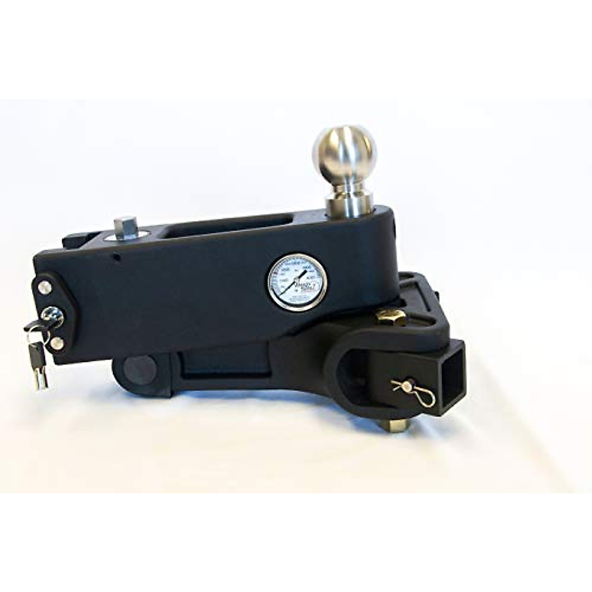 Weigh Safe TrueTow Weight Distribution WSWD8-2 with 4 Point Sway Control & Weight Gauge, 8" Drop 2" Shank 15,000 LBS Max GTW 1,500 LBS Max Tongue Weight - Includes 2-5/16" Tow Ball & 1 Pc Lock Set