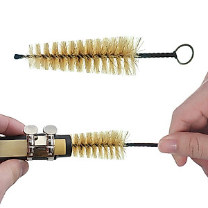 Imelod Saxophone Cleaning kit with Case for Alto Tenor Clarinet Flute and other Wind & Woodwind Struments Including Sax Cleaning Cloth(4pcs),Mouthpiece Brush(Light Blue)