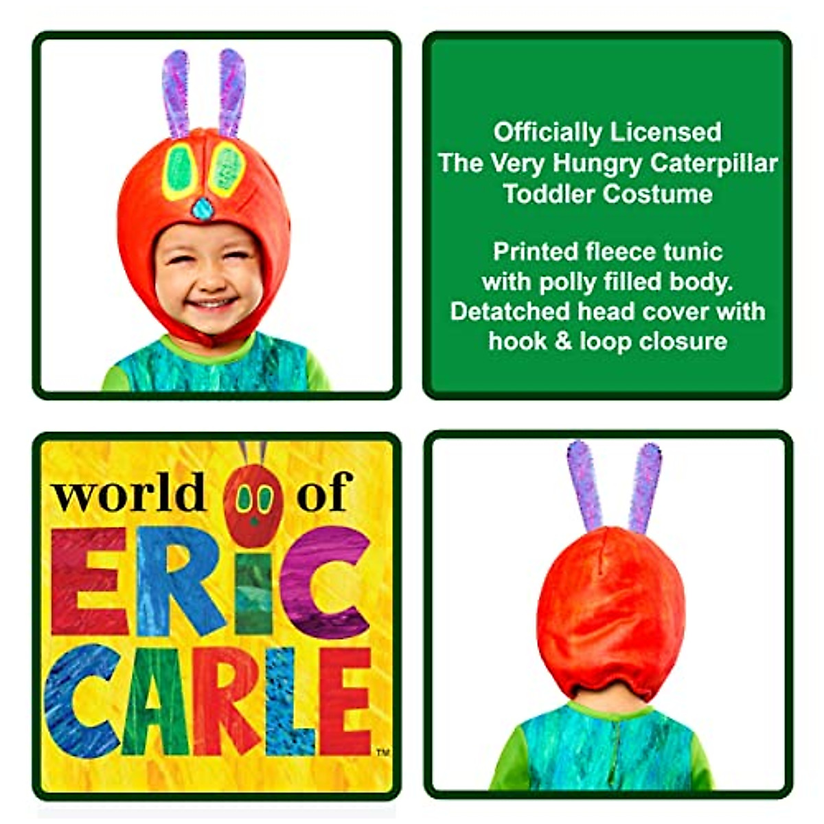 Rubie's Baby/Toddler World of Eric Carle Very Hungry Caterpillar Costume, As Shown, 2T