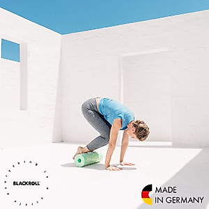 BLACKROLL - MED 45 Foam Roller, Ideal for Myofascial Trigger Point Release and Back Massage, for Yoga, Exercise, Pilates, and Home Gym Workouts and Muscle Recovery, Long 45cm (18”x6”), White/Green