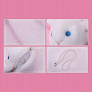 SUVCOTIN Plush Bunny Bag Crossbody One Shoulder Lolita Rabbit Women Bag for Kids Gift (Green Bunny)