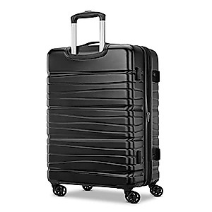 Samsonite Evolve SE Hardside Expandable Luggage with Double Wheels, Bass Black, Large Spinner
