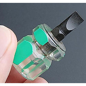 Deal Maniac Mini Ultra Short Stubby Screwdriver Set 2 Pieces 1 Phillips, 1 Flat Head, Sewing Machine Repair Performance Tool, Suitable for Tight Spaces & DIY Repairs A must have for every toolbox