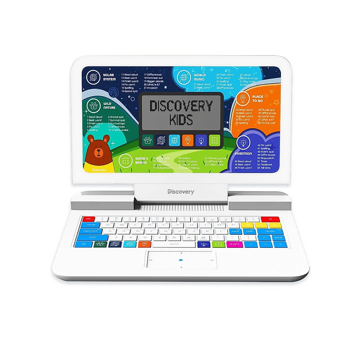 Discovery Kids Teach & Talk Swivel Laptop, Children’s Educational Interactive Computer, 60 Challenging Games and Activities, LCD Screen, Keyboard and Mouse Included