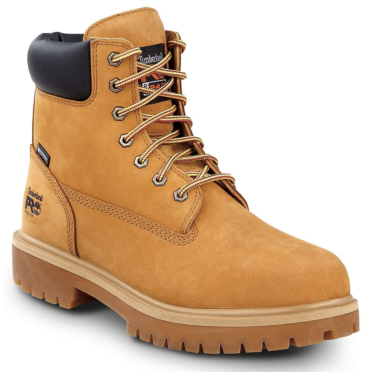 Timberland PRO 6IN Direct Attach Men's, Wheat, Steel Toe, EH, MaxTRAX Slip Resistant, WP Boot (8.0 M)