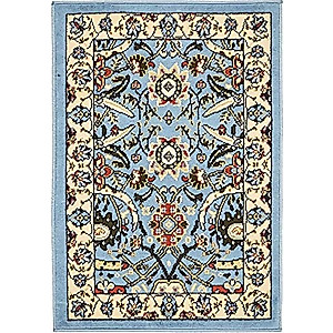 Unique Loom Espahan Collection Area Rug - Cape Cod (2' 2" x 3' 1" Rectangle, Blue/ Black)