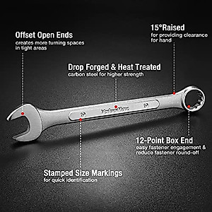ValueMax 12-Piece Metric Wrench Set, Carbon Steel, 8-19mm