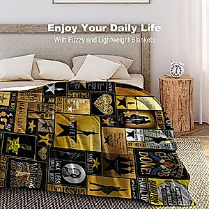Musicals Blanket Ultra Soft Flannel Throw Blanket Warm Lightweight Blankets for Bedding Sofa Travel for Adults Kids All Season 50"X40"