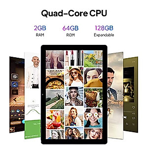 Tablet 10.1 Inch Android 11 Tablets Quad core 2GB RAM 64GB ROM 1280x800 IPS HD Touchscreen Metal Housing (Grey)