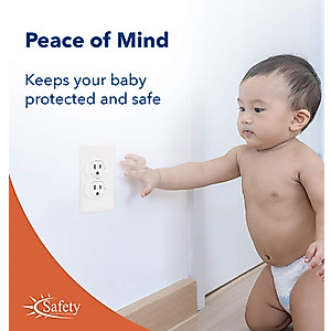 Safety Innovations, Ultimate Outlet Safety Cap, Baby Proofing Outlet Plugs, Child Safety Electrical Outlet Covers, Easy Installation, Protect Toddlers and Babies from Accidental Shock Hazard - 50 Pack