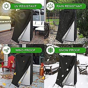 Guisong Refrigerator Cover, Waterproof&Dustproof Cover for Protecting Upright Freezers/Beverage Refrigerator-Suitable for most 5-7.5 Cubic Freezer(23" x 23" x 56")