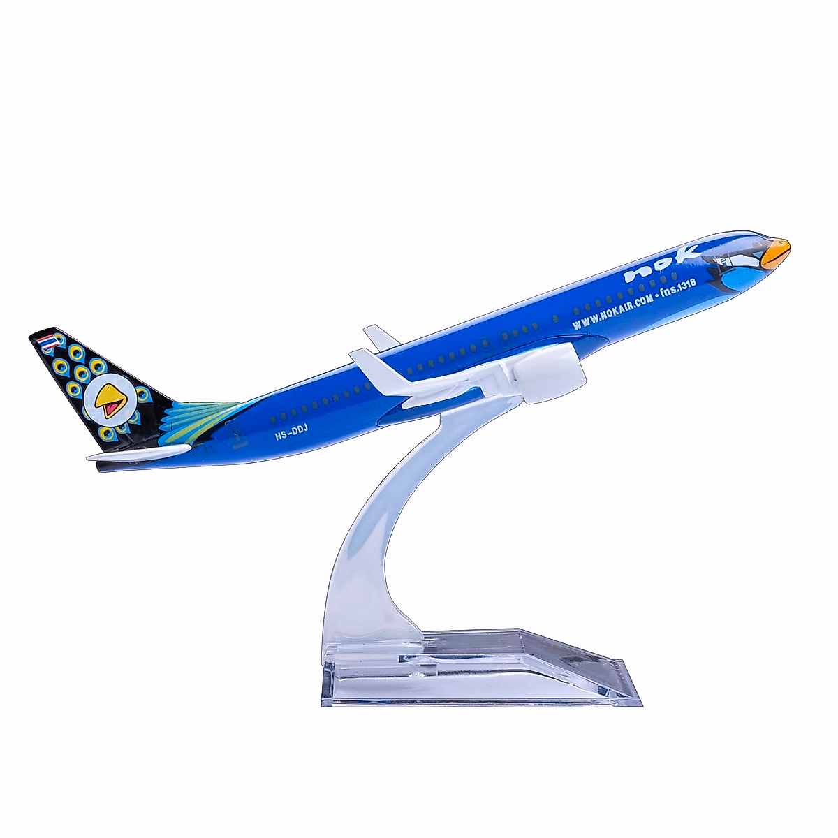 Bswath Model Plane 1:400 Scale Model B737 Model Airplane Diecast Airplanes Metal Plane Model for Gift (Blue Bird)