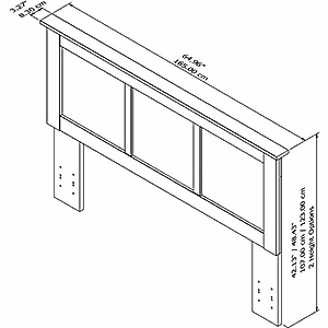Bush Furniture River Brook Headboard, Queen, Barnwood