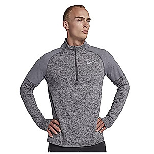 Nike Men's 1/2 Zip Element Running Top (Dark Grey/Heather, Medium)