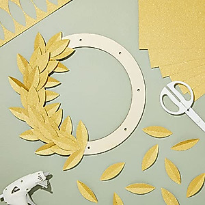 24 Sheets Gold Glitter Paper Cardstock for DIY Crafts, Card Making, Invitations, Double-Sided, 250gsm (8 x 12 In)