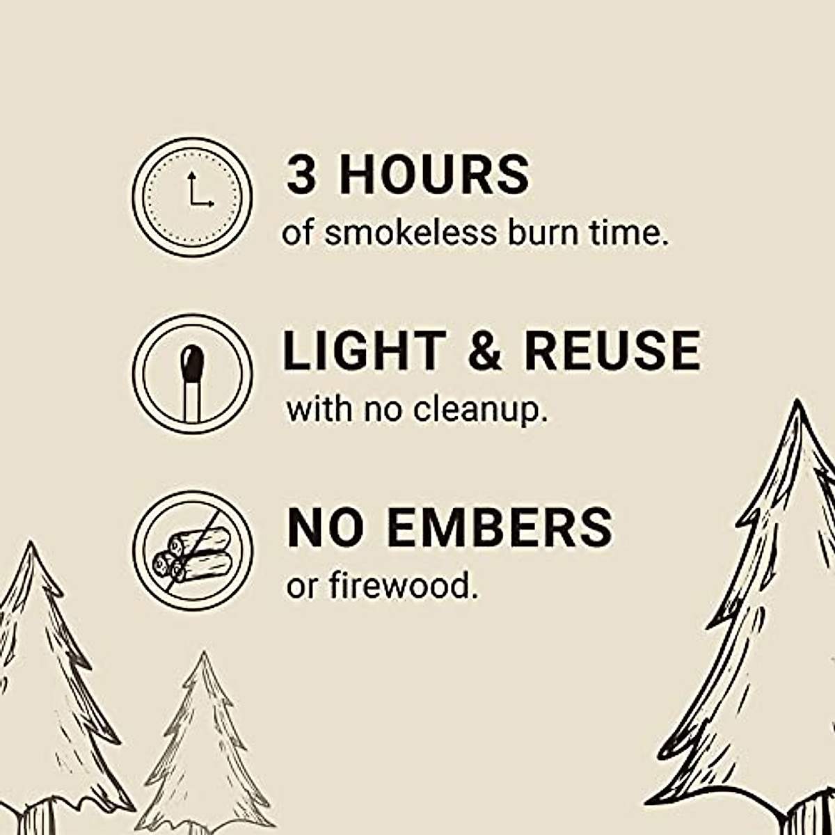 Radiate - 4 Pack Outdoor Portable Campfire - 3 Hours of Warmth and Burn Time - 4” Reusable Fire Pit for Camping, Smores, Cooking, and Picnics - Recycled Soy Wax