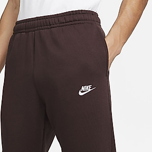 Nike Sportswear Men's Club Fleece Joggers Pants (Brown Basalt/White, X-Large)
