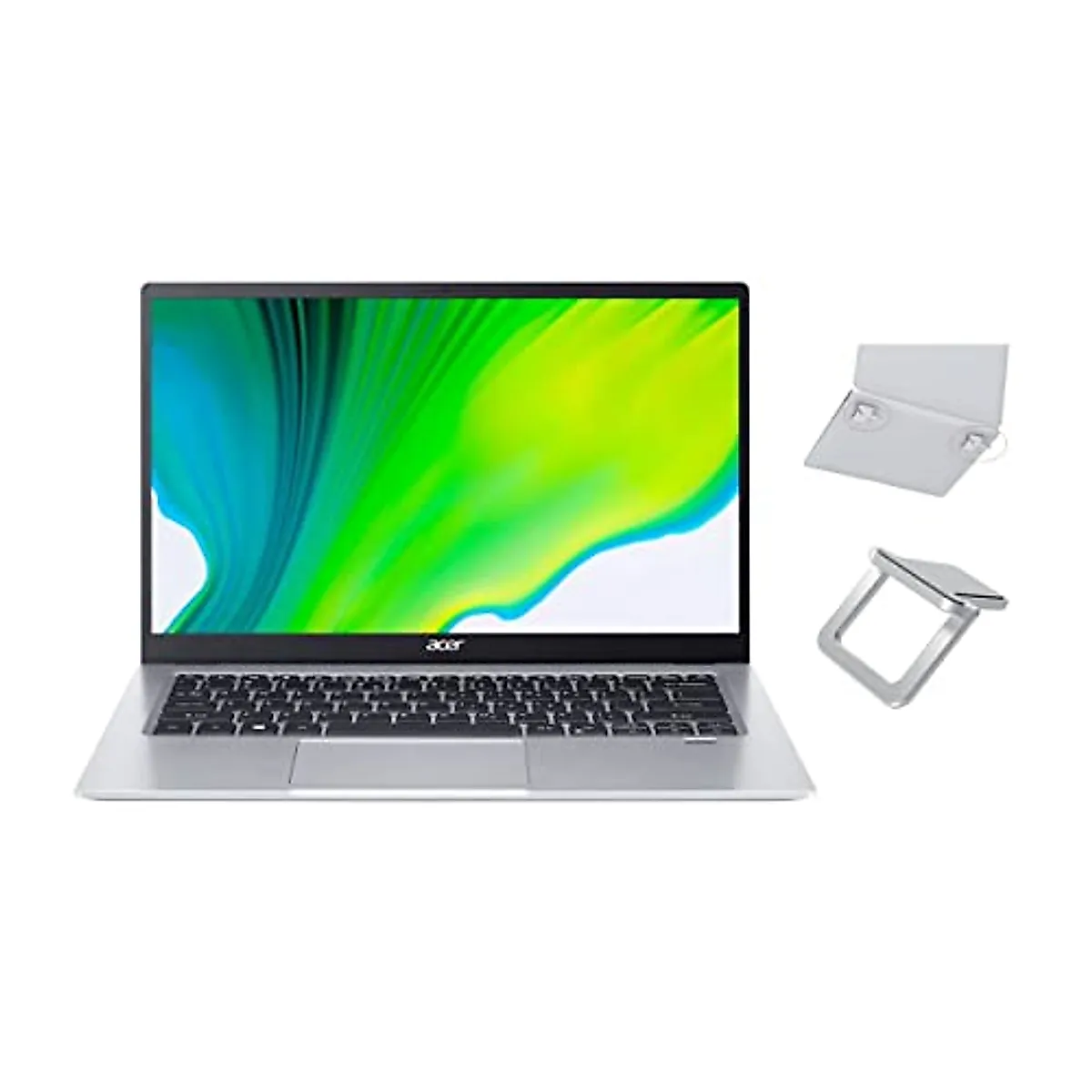 Acer Swift 14 inch FHD Premium Laptop PC | Intel Celeron N4020 | 4GB Memory | 128GB SSD | Intel UHD Graphics | Fingerprint Reader | Windows 11 Home in S Mode | with Laptop Stand Bundle