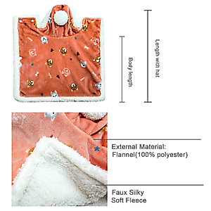 Fulvara Dog Clothes Fleece Winter Coat Warm Soft Dog Vest for Cold Weather,Flannel Blanket Throw Multi-use Pet Apparel for Small Medium Dogs & Cats (M Pink)