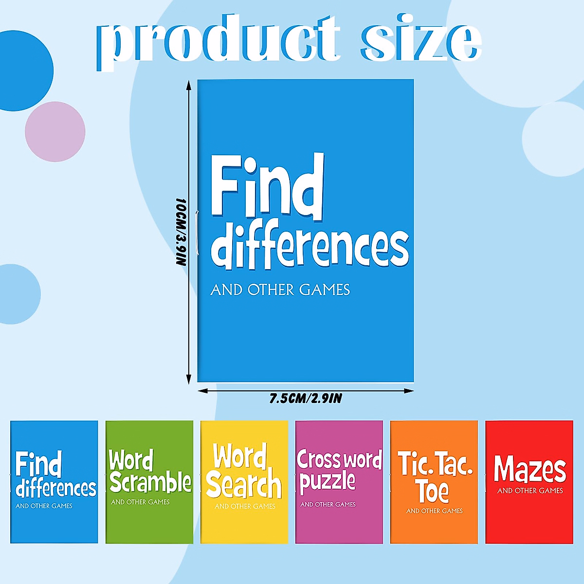 Hungdao 48 Pcs Mini Activity Books for Boys and Girls, Fun and Games, Challenging Activities Include Mazes, Word Scramble and More Bulk Gifts for Students Party Classroom