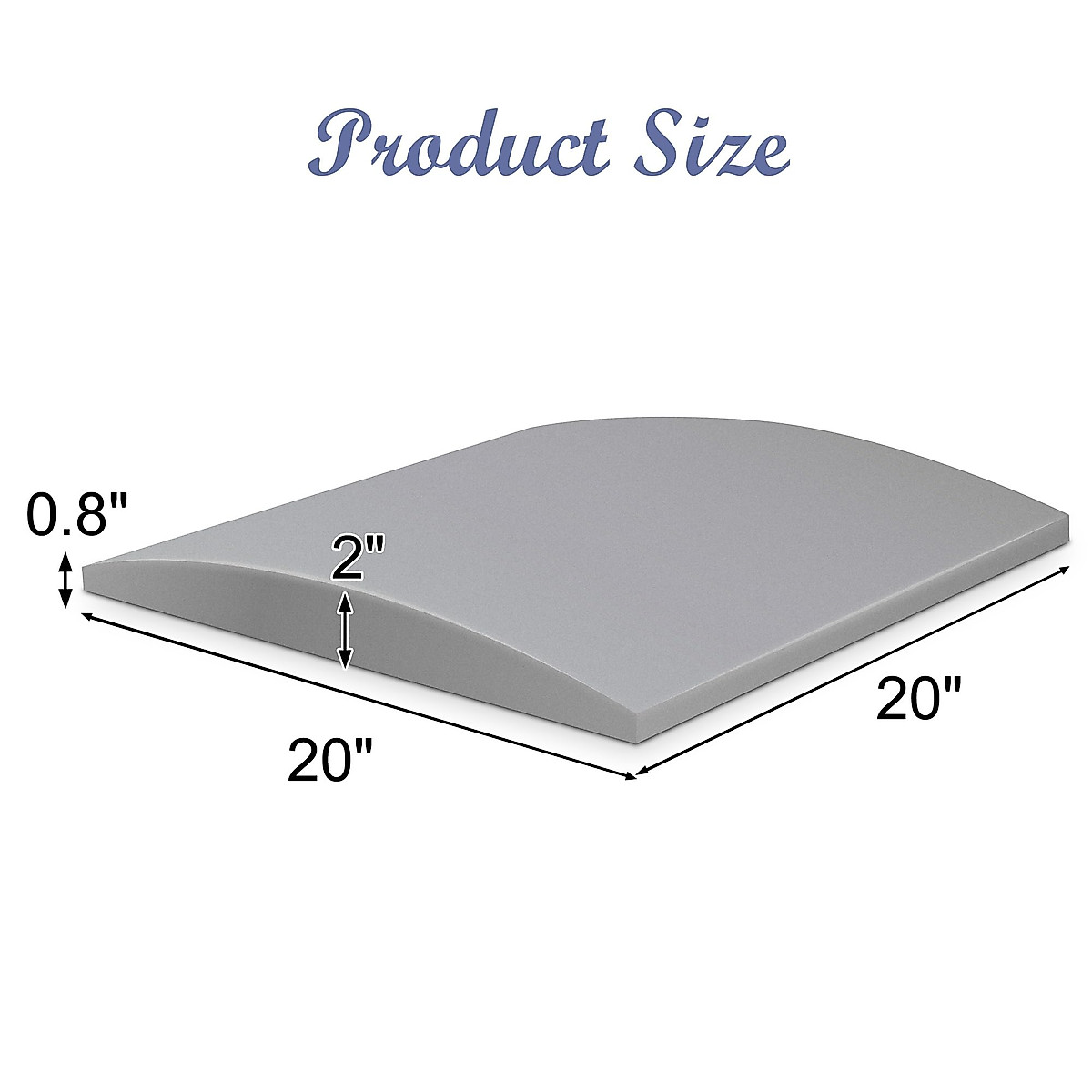 RunNico 20" x 20" Living Room Sofa Sag Support - High-Density Foam Cushion Couch Cushion Support - Sag Repair Replacement for Sofa Couch Loveseat Chair (1, Grey)