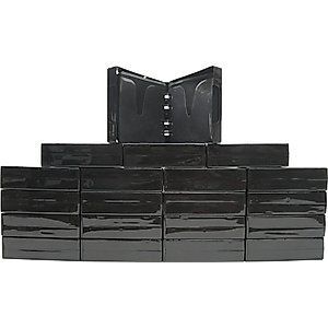 (20) Black 24-Disc Capacity CD DVD 2-Ring Album Wallet Book #CDBR4324BK