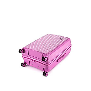 Rockland Prague Hardside Luggage with Spinner Wheels, Pink, 3-Piece Set (20/24/28)
