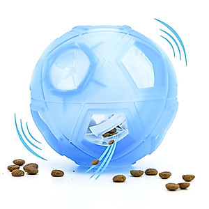 LumoLeaf Dog Treat Ball, 5" Interactive Pet Treat Dispensing Ball Toy with Adjustable Difficulty Setting, Slow Feeder Dog Puzzle Toys and Dog Enrichment Toys for Small to Medium Dogs and Cats.