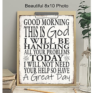 Yellowbird Art & Design Christian Wall Art - God Wall Decor - Religious Gifts for Men Man - Catholic Gift - Inspirational Wall Decor Poster - spiritual Wall Decor - Religion Christianity decoration