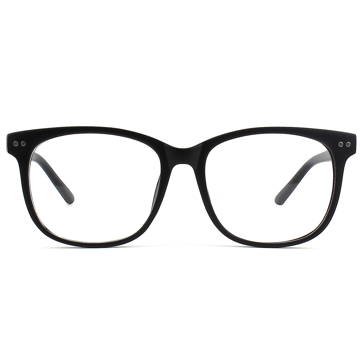 GQUEEN Fake Glasses Oversized Non Prescription Glasses Clear Lens Glasses for Women Men Eyeglasses Matte Black, 201581