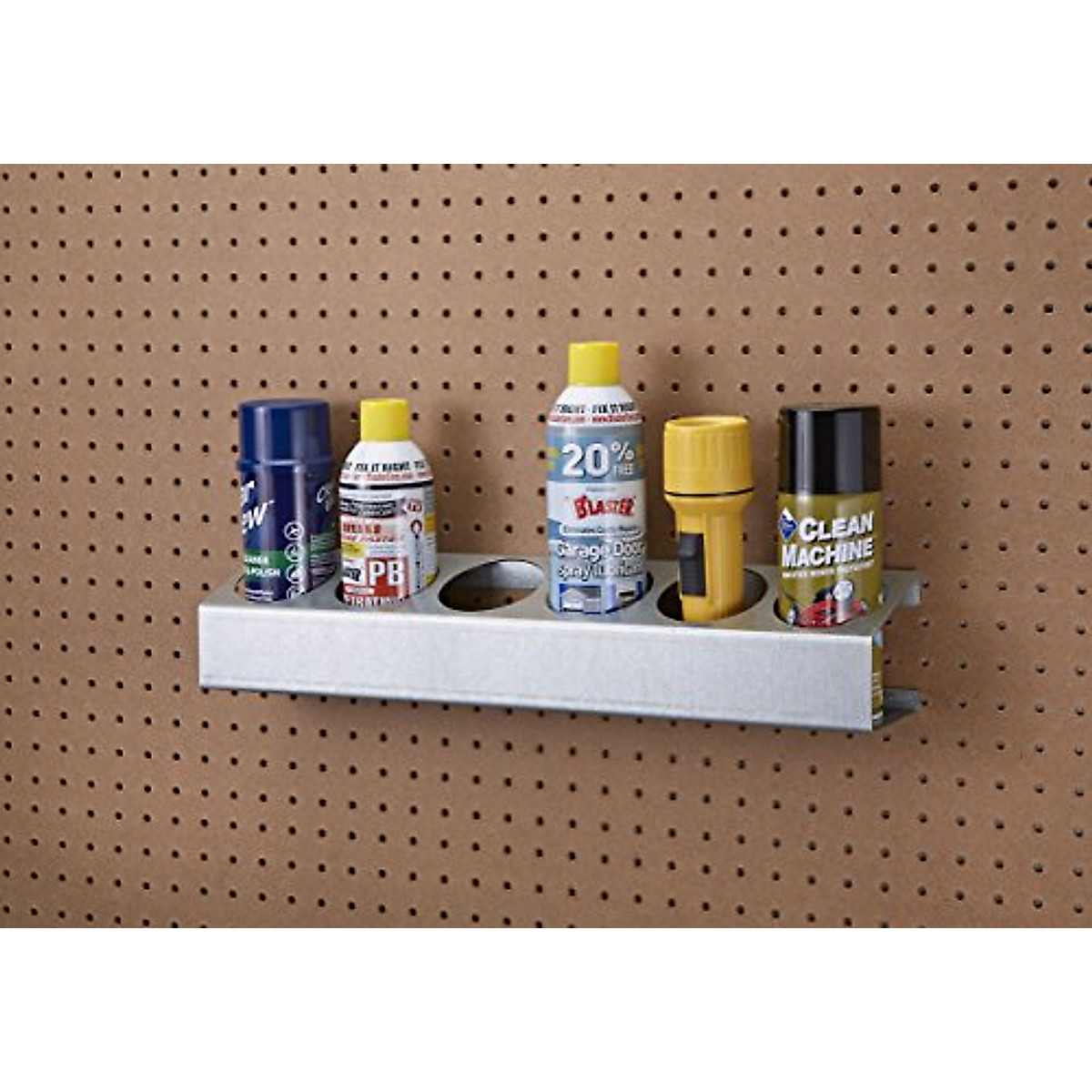 Space Saving Aerosol Spray Paint Can Storage System Rack Shelf Organizer - Made in USA - Garage Home Workshop - Wall Mounted - Holds 6 Cans