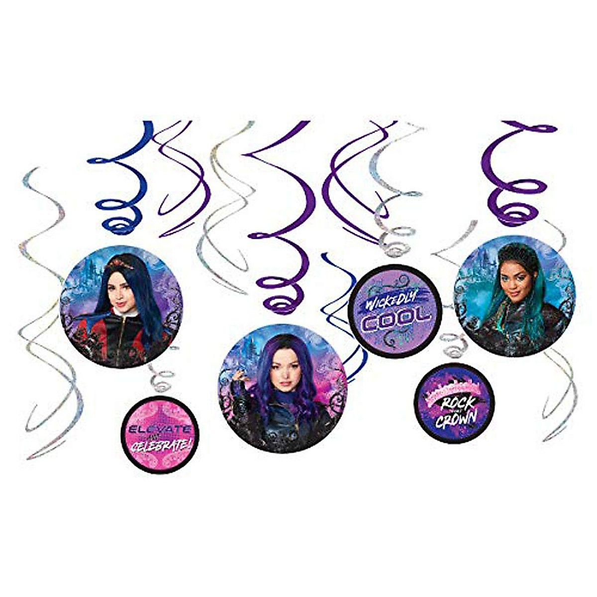 Disney Descendants 3 Swirl Decorations | Value Pack | 1 Set