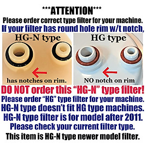 Japan Made HG-N Type Premium Grade Lead Removal Compatible Alkaline Water Filter (Not Compatible with Original HG Type Model Sold Before 2010)